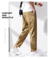 China Mid Waist Daily Mid Waist Khaki Grey mens pants wholesale Youth Trend Autumn 2025 Custom (HY633) for sale