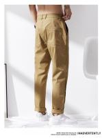 China Mid Waist Daily Mid Waist Khaki Grey mens pants wholesale Youth Trend Autumn 2025 Custom (HY633) for sale