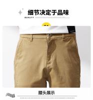 China Mid Waist Daily Mid Waist Khaki Grey mens pants wholesale Youth Trend Autumn 2025 Custom (HY633) for sale