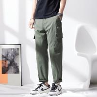 China Daily Summer Mid Waist mens pants wholesale Youth Trend Army Green Grey Custom (HY630) for sale