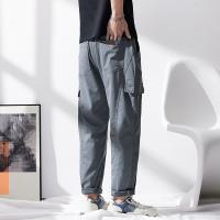 China Daily Summer Mid Waist mens pants wholesale Youth Trend Army Green Grey Custom (HY630) for sale