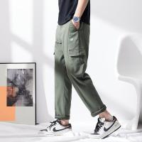 China Daily Summer Mid Waist mens pants wholesale Youth Trend Army Green Grey Custom (HY630) for sale