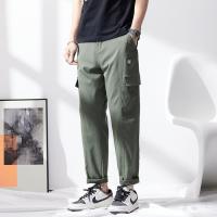 China Daily Summer Mid Waist mens pants wholesale Youth Trend Army Green Grey Custom (HY630) for sale