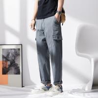 China Daily Summer Mid Waist mens pants wholesale Youth Trend Army Green Grey Custom (HY630) for sale