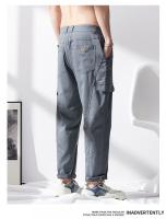 China Daily Summer Mid Waist mens pants wholesale Youth Trend Army Green Grey Custom (HY630) for sale