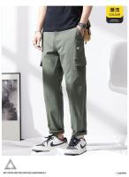 China Daily Summer Mid Waist mens pants wholesale Youth Trend Army Green Grey Custom (HY630) for sale