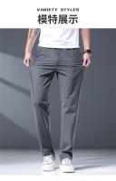 China Daily Mid Waist Youth Trend mens pants wholesale Spring/Summer Khaki Dark Grey Custom (P390) for sale