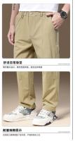 China Khaki Dark Grey Daily Mid Waist Youth Trend mens pants wholesale Spring/Summer Khaki Dark Grey Custom (P390) for sale