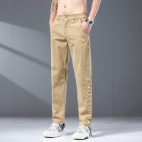 China Khaki Daily Mid Waist dress pants wholesale price Youth Trend Regular Custom (HY632) for sale
