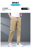 China Khaki Daily Mid Waist dress pants wholesale price Youth Trend Regular Custom (HY632) for sale