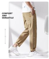 China Khaki Daily Mid Waist jogger pants wholesale Youth Trend Regular Custom (HY632) for sale