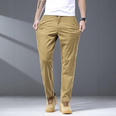 China Regular Daily Mid Waist Khaki Grey mens pants wholesale Youth Trend Autumn 2025 Custom (HY633) for sale