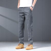 China Regular Daily Mid Waist Khaki Grey mens pants wholesale Youth Trend Autumn 2025 Custom (HY633) for sale