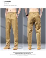 China Regular Daily Mid Waist Khaki Grey mens pants wholesale Youth Trend Autumn 2025 Custom (HY633) for sale