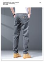 China Regular Daily Mid Waist Khaki Grey mens pants wholesale Youth Trend Autumn 2025 Custom (HY633) for sale
