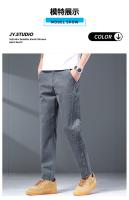 China Regular Daily Mid Waist Khaki Grey mens pants wholesale Youth Trend Autumn 2025 Custom (HY633) for sale