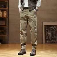 China Daily Mid Waist Solid Color jogger pants wholesale Urban Fashion Khaki Dark Grey Custom (HY605) for sale