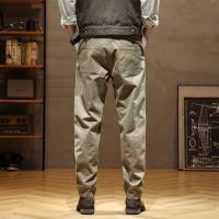 China Daily Mid Waist Solid Color jogger pants wholesale Urban Fashion Khaki Dark Grey Custom (HY605) for sale