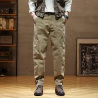 China Daily Mid Waist Solid Color jogger pants wholesale Urban Fashion Khaki Dark Grey Custom (HY605) for sale