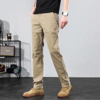 China Grey Khaki Daily Mid Waist Grey Khaki mens pants wholesale Youth Trend Regular Custom (P376) for sale