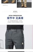 China Grey Khaki Daily Mid Waist Grey Khaki mens pants wholesale Youth Trend Regular Custom (P376) for sale
