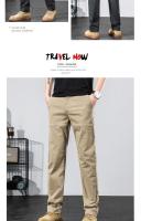 China Grey Khaki Daily Mid Waist Grey Khaki mens pants wholesale Youth Trend Regular Custom (P376) for sale