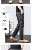 China Grey Khaki Daily Mid Waist Grey Khaki mens pants wholesale Youth Trend Regular Custom (P376) for sale