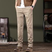 China Daily Mid Waist Grey Khaki dress pants wholesale price Youth Trend Regular Custom (376) for sale