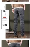 China Daily Mid Waist Grey Khaki dress pants wholesale price Youth Trend Regular Custom (376) for sale