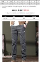 China Daily Mid Waist Grey Khaki dress pants wholesale price Youth Trend Regular Custom (376) for sale