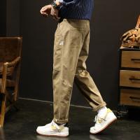 China Daily Mid Waist Urban Fashion jogger pants wholesale Khaki Dark Grey Regular Custom (HY605) for sale