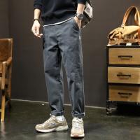 China Daily Mid Waist Urban Fashion jogger pants wholesale Khaki Dark Grey Regular Custom (HY605) for sale