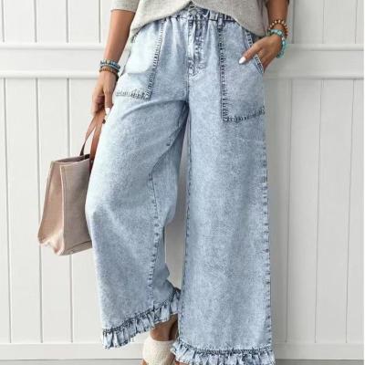 China Blue Cotton Casual wholesale denim jeans for High Waist Autumn 2026 Custom (99902) for sale