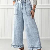 China Blue Cotton Casual wholesale denim jeans for High Waist Autumn 2026 Custom (99902) for sale