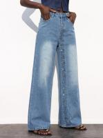 China Straight Pant Blue Cotton Casual wholesale denim jeans for High Waist Autumn 2026 Custom (924) for sale