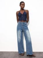 China Straight Pant Blue Cotton Casual wholesale denim jeans for High Waist Autumn 2026 Custom (924) for sale
