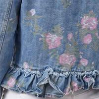 China Blue Warm Outdoor wholesale denim jackets suppliers Ribbed Cuff Long Sleeve Custom (99912) for sale