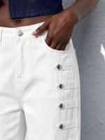China White Cotton Casual wholesale denim jeans for High Waist Autumn 2026 Custom (929-1) for sale