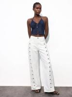 China White Cotton Casual wholesale denim jeans for High Waist Autumn 2026 Custom (929-1) for sale