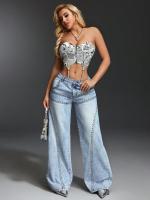 China Regular Loose Fit Blue Cotton Casual wholesale denim jeans for High Waist Autumn 2026 Custom (923) for sale