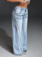 China Regular Loose Fit Blue Cotton Casual wholesale denim jeans for High Waist Autumn 2026 Custom (923) for sale