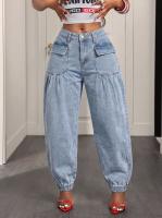 China Blue Cotton Washed wholesale denim jeans for Casual High Waist Custom (99901) for sale
