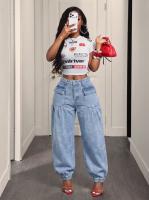 China Blue Cotton Washed wholesale denim jeans for Casual High Waist Custom (99901) for sale
