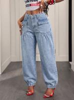 China Blue Cotton Washed wholesale denim jeans for Casual High Waist Custom (99901) for sale