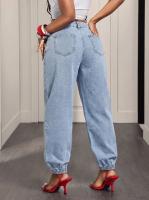 China Blue Cotton Washed wholesale denim jeans for Casual High Waist Custom (99901) for sale