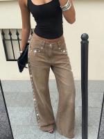 China Cotton Washed Casual wholesale denim jeans for High Waist Autumn 2026 Custom (921) for sale