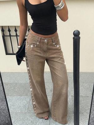 China Cotton Washed Casual wholesale denim jeans for High Waist Autumn 2026 Custom (921) for sale