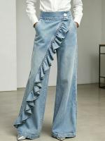 China Regular Blue Cotton Casual wholesale denim jeans for High Waist Autumn 2026 Custom (9991) for sale