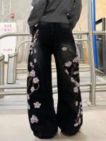 China Carrot Pant Black Cotton Casual wholesale denim jeans for Low Waist Autumn 2026 Custom (9995) for sale