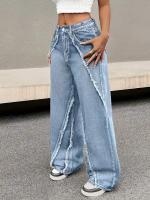 China #7602 Blue Cotton Casual wholesale denim jeans for Low Waist Autumn 2026 Custom (9993) for sale